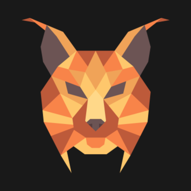 Geometric Bobcat Lynx Design - Geometric Bobcat - T-Shirt | TeePublic