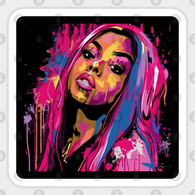Lil' Kim: Rap Music Icon - Lil Kim - Sticker | TeePublic