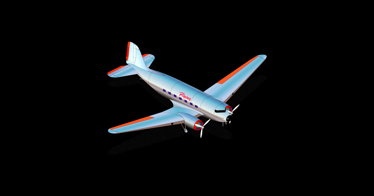 Douglas DC-3 - Airplane - Sticker | TeePublic