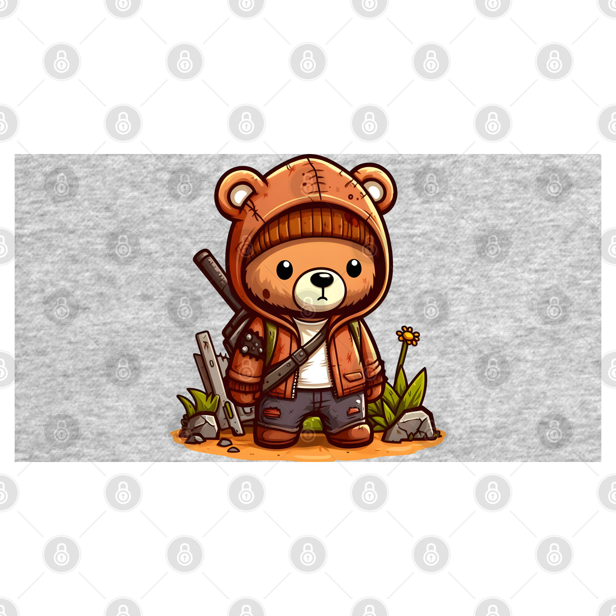 Cute Post-Apocalyptic Bear Kawaii - Post Apocalyptic Bear - T-Shirt ...
