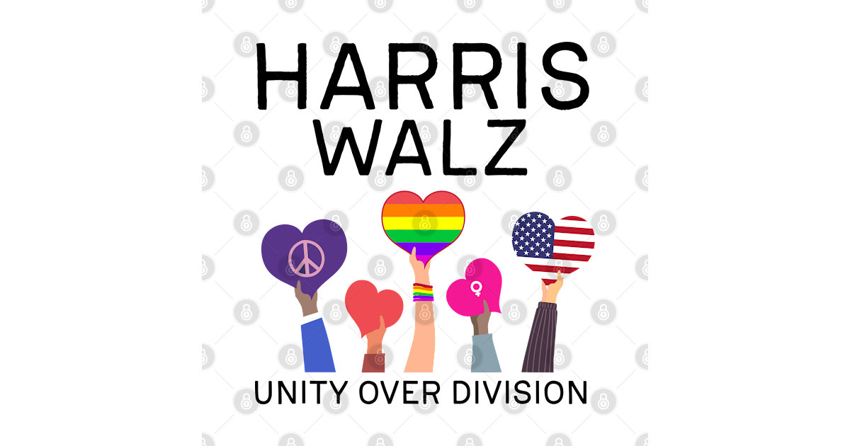 Unity-Over-Division-Harris-Walz - Unity Over Division - T-Shirt | TeePublic
