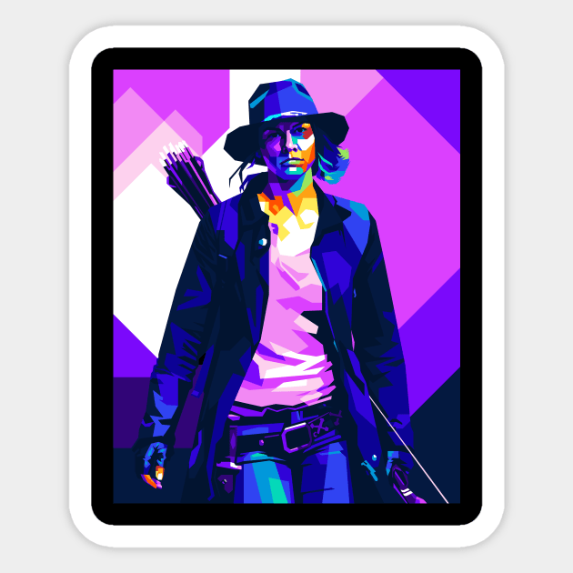 Maggie Rhee WPAP Pop Art Illustration - Maggie Rhee - Sticker | TeePublic