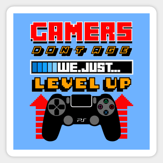 Gamers level up - Level Up Gamer - Sticker | TeePublic