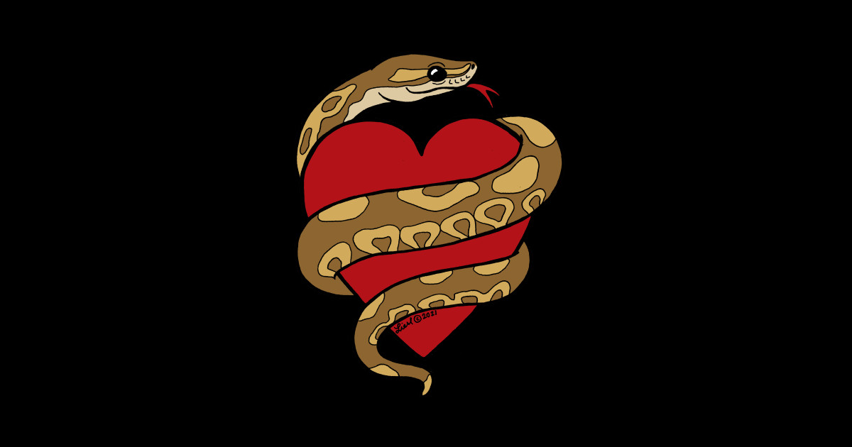 Valentine Snek - Ball Python - Pin | TeePublic