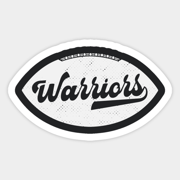 Retro Warriors Football - Warriors - Sticker | TeePublic