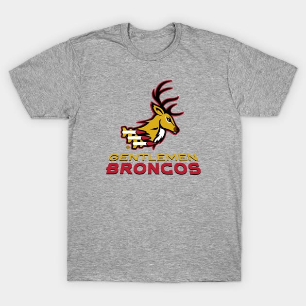 Gentlemen Broncos Battle Stag logo - Buck - T-Shirt | TeePublic