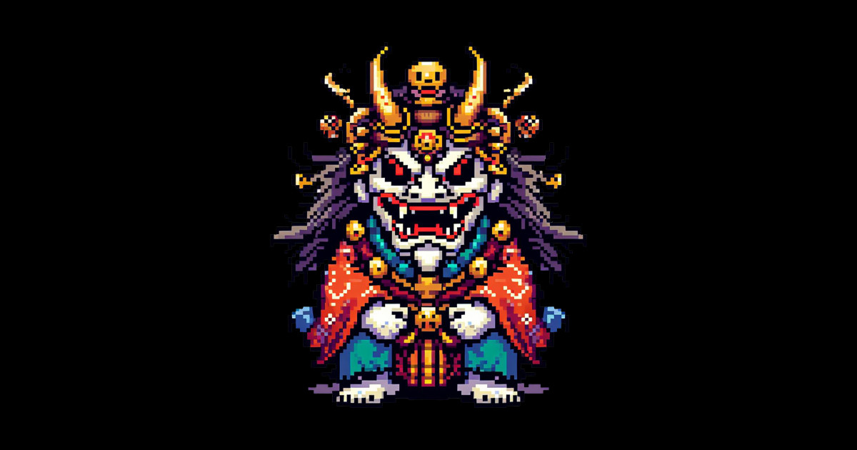 Yokai Japanese Pixel - Yokai - Sticker | TeePublic