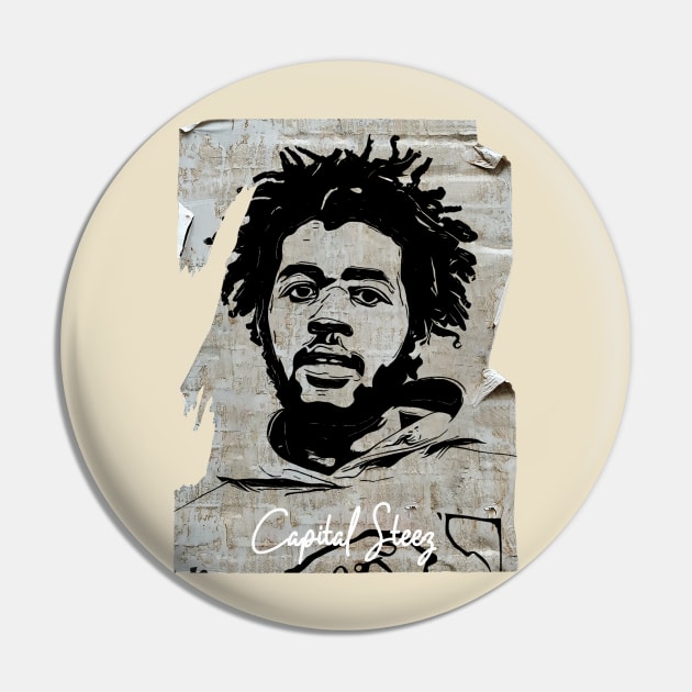 Capital Steez 80s Vintage Old Poster - Capital Steez - Pin | TeePublic