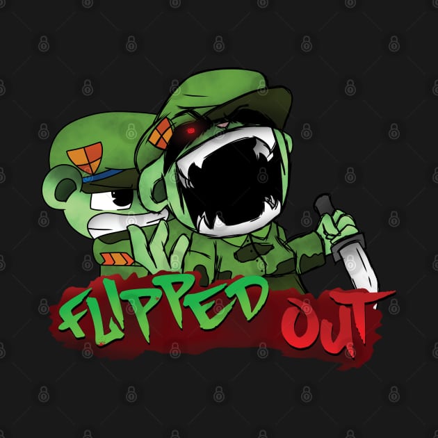 fnf htf flippy vs fliqpy graffiti - Flippy - T-Shirt | TeePublic