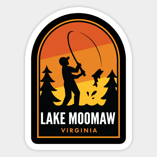 Lake Moomaw Virginia Fishing - Lake Moomaw - Sticker | TeePublic