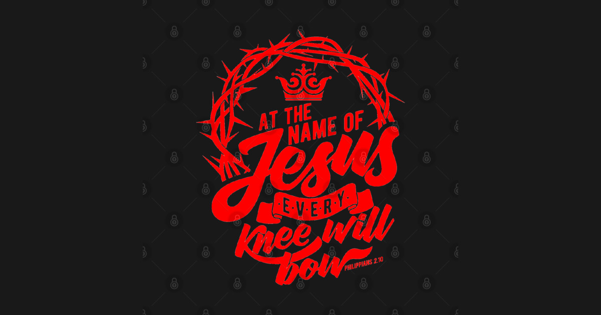 Name of Jesus Red - Jesus - T-Shirt | TeePublic