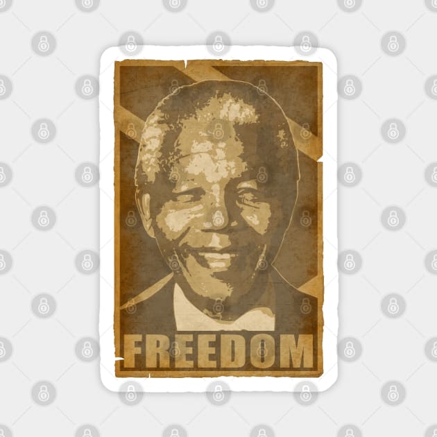 Nelson Nelson Mandela Freedom Propaganda Poster - Nelson - Magnet ...