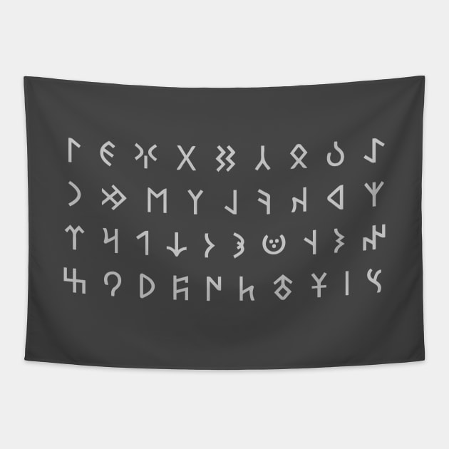 Old Turkic Alphabet - Orkhon Script - Tapestry | TeePublic