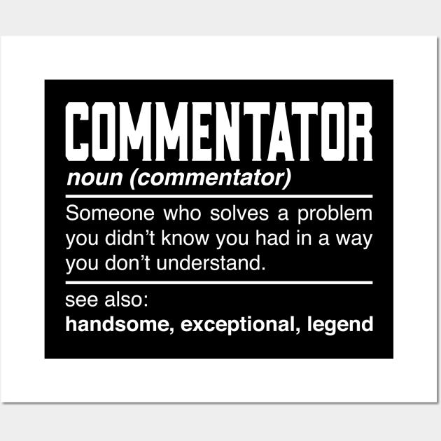 Commentator Definition Design Sportscaster Broadcaster Noun ...