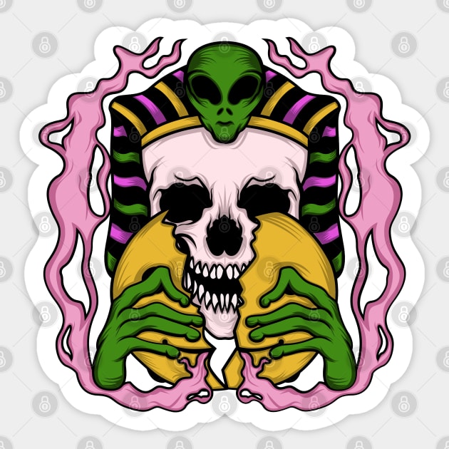 Alien Invasion - Alien Art - Sticker | TeePublic