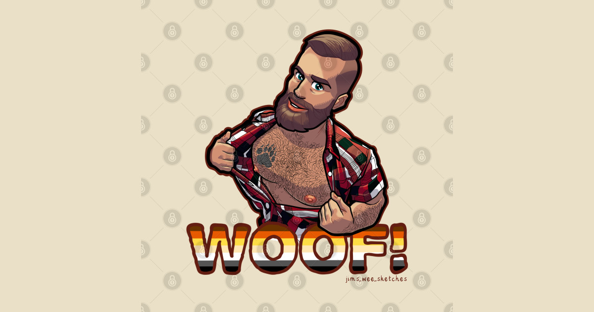 Woof! - Gay Bear - T-Shirt | TeePublic