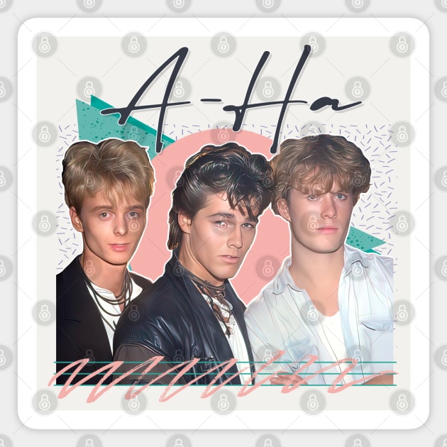 Vintage Style 80s A-Ha Design - Aha - Sticker | TeePublic
