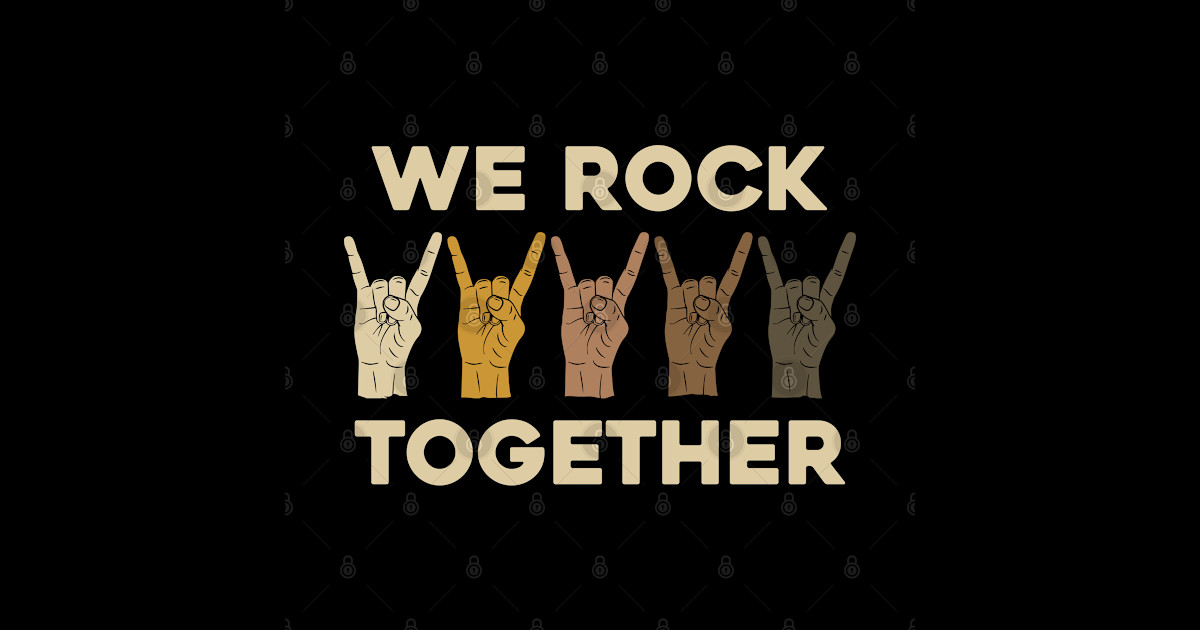 We Rock Together - Unity in Diversity - We Rock Together - Sticker ...