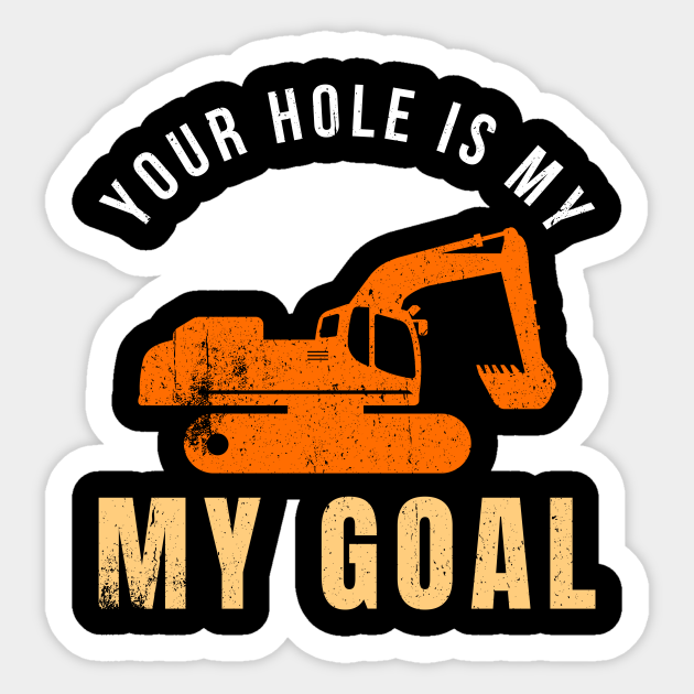 Funny Construction Worker Builder Excavator Digger Backhoe ...