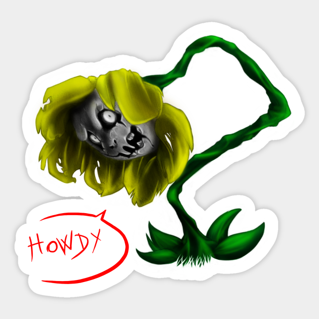Flowey - Howdy! - Undertale - Sticker | TeePublic
