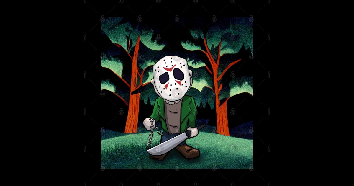 Horror lake slasher - Horror Cult Cute Chibi - Sticker | TeePublic