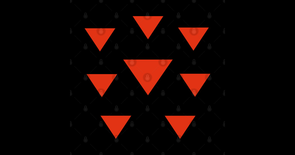 Inverted red triangle - Red Triangle - Sticker | TeePublic