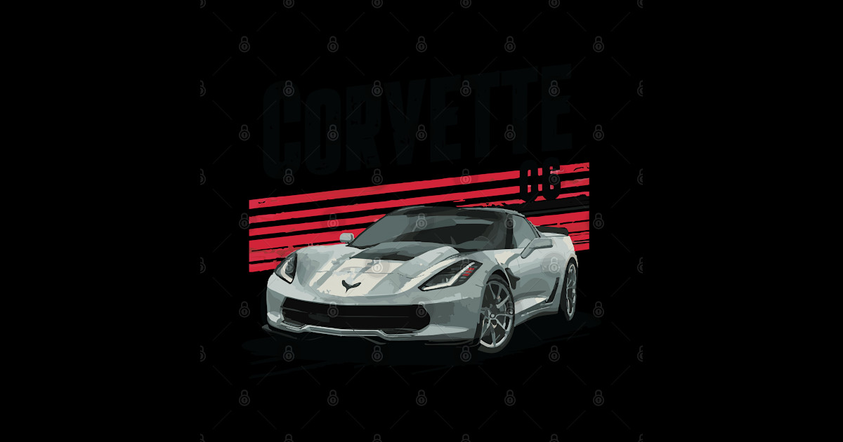 Corvette C6 Z06 JDM Drift Vintage Car - Corvette C6 - Sticker | TeePublic