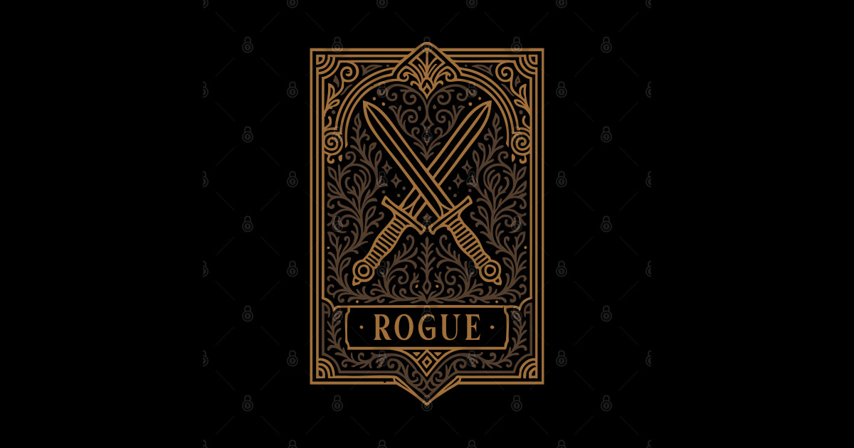 Rogue Emblem Tabletop TTRPG Character Classes - Rogue - Posters and Art ...