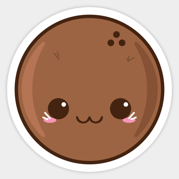 Cute coconut - Kawaii Food - Sticker | TeePublic