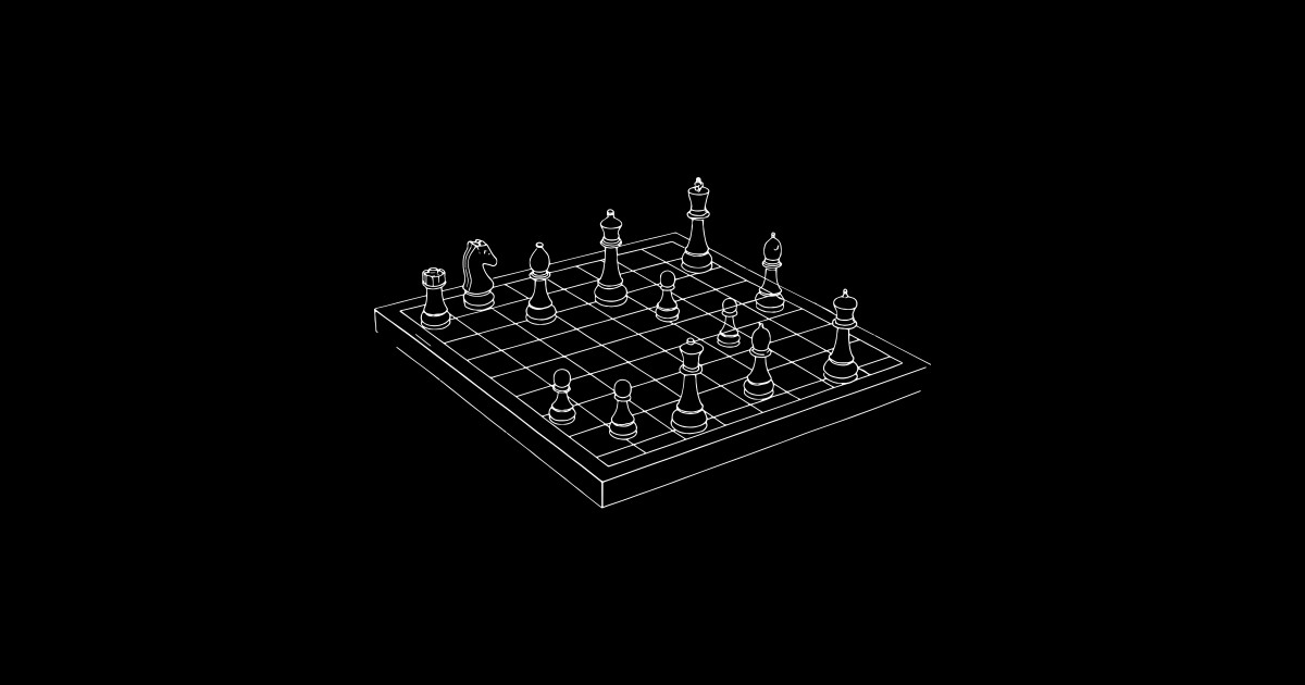 Chess board blueprint design - Chess - Sticker | TeePublic