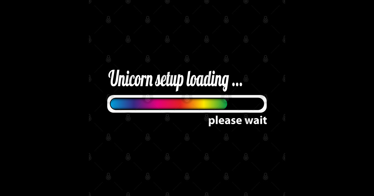 Unicorn setup loading - Unicorn - Sticker | TeePublic