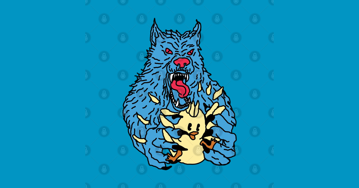 Blue Beast and Chick - Blue Monster - T-Shirt | TeePublic