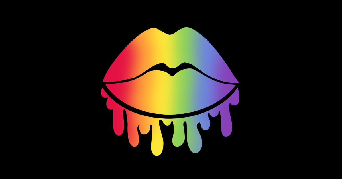 Rainbow Lips - Makeup - Sticker | TeePublic
