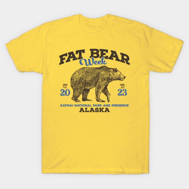 Fat Bear Week - Vintage Emblem - Fat Bear Week - T-Shirt | TeePublic