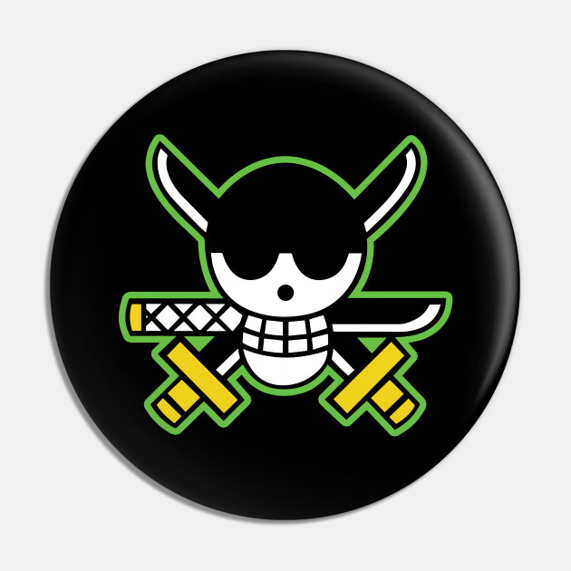 Roronoa Zoro Pirates Logo - Roronoa Zoro - Pin | TeePublic