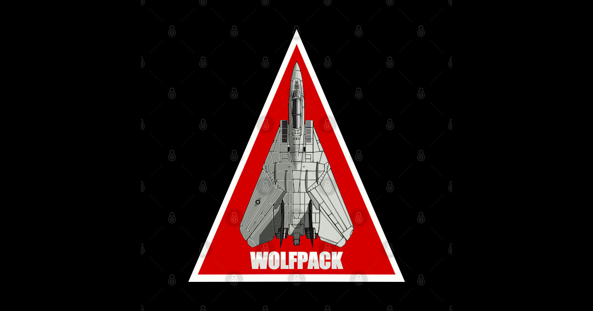 F-14 Tomcat VF-1 Wolfpack - Fighter Squadron 1 Vf 1 - Sticker | TeePublic