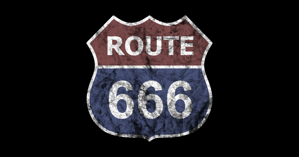 Get Your Kicks On Route 666 - Route 66 - Sticker | TeePublic