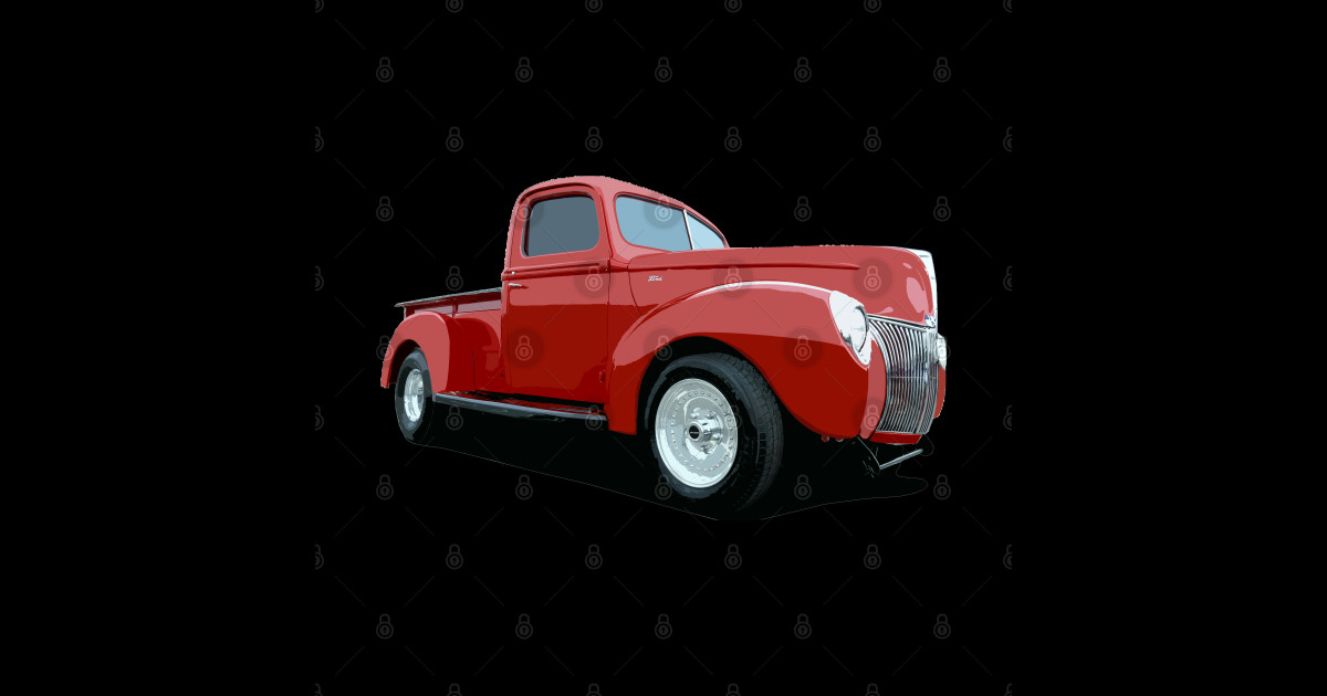 1940 Ford Dragster - stylized color - Ford Deluxe - Sticker | TeePublic
