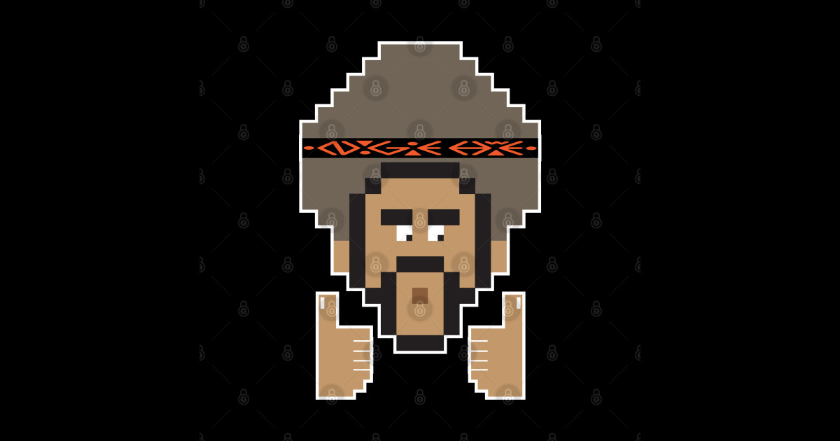 8 Bit Afro - 8bit - Sticker | TeePublic