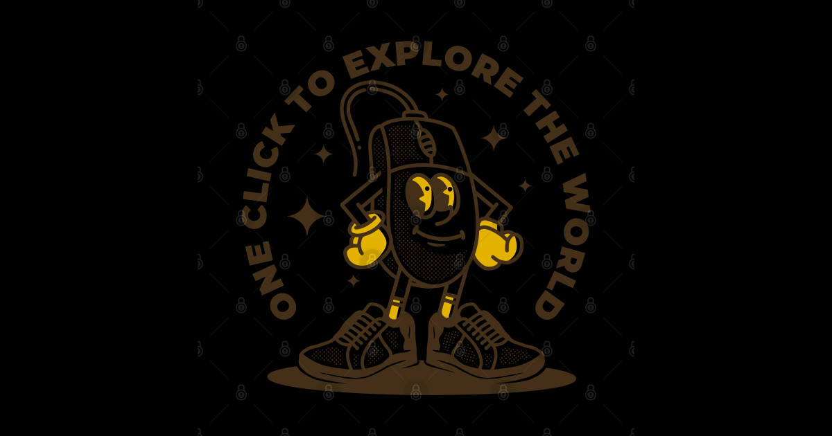 Computer mouse character - Computer Mouse - Sticker | TeePublic