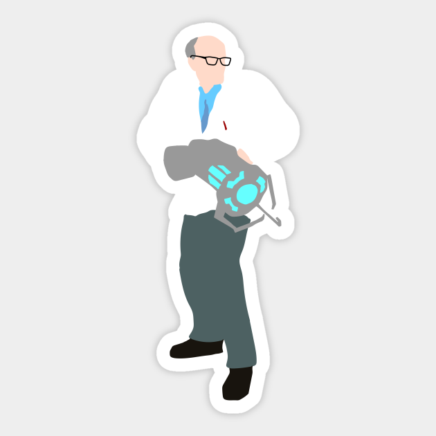 Garrys' Mod Dr. Kleiner with Physics Gun - Gmod - Sticker | TeePublic