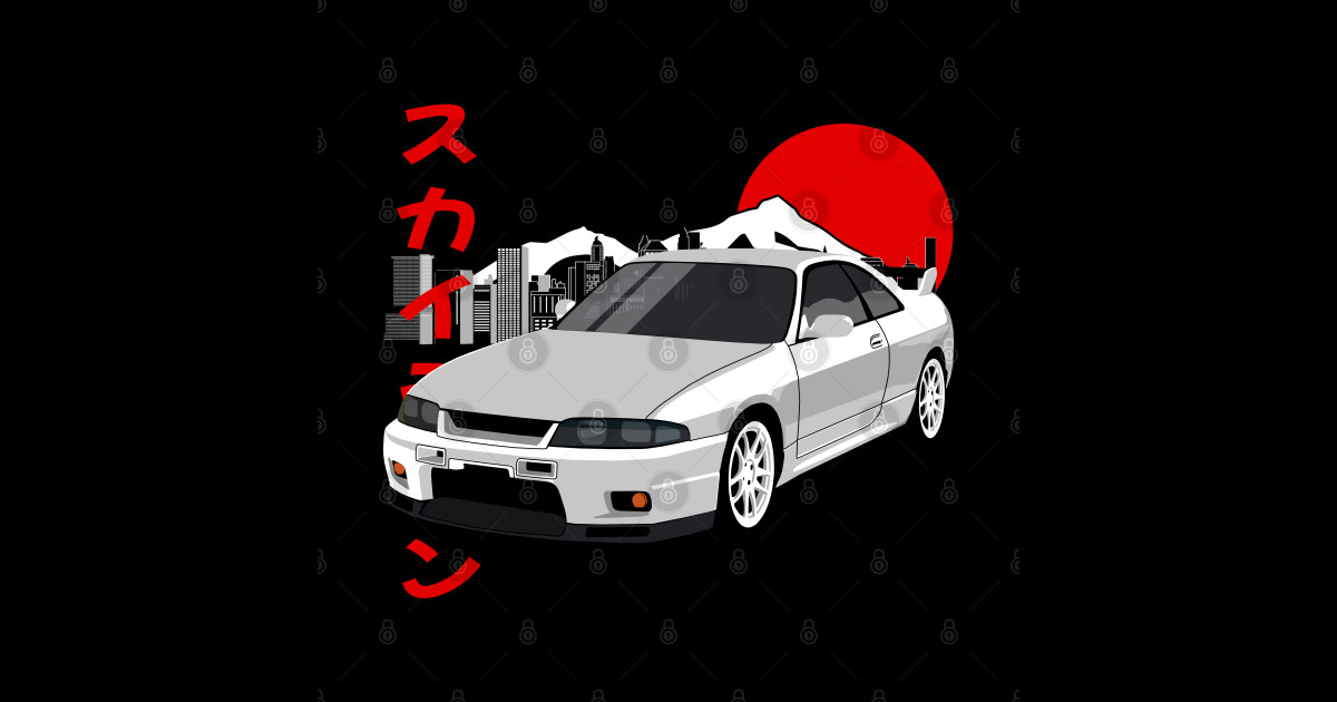 Nissan Skyline GT-R R33 JDM Style - Nissan - Sticker | TeePublic