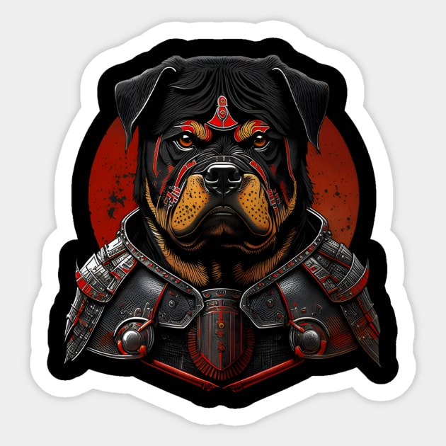 Rottweiler in Samurai Mode - Rottweiler - Sticker | TeePublic