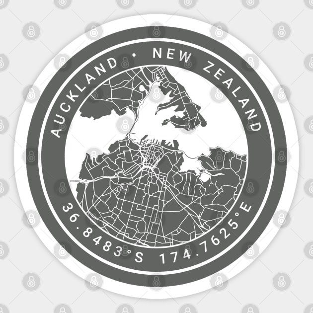 Auckland Map - Auckland - Sticker | TeePublic