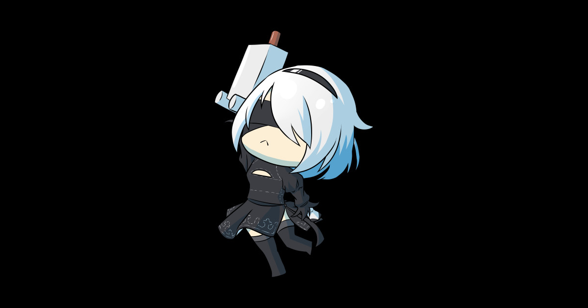 Chibi 2B - Nier Automata - 2b - Sticker | TeePublic