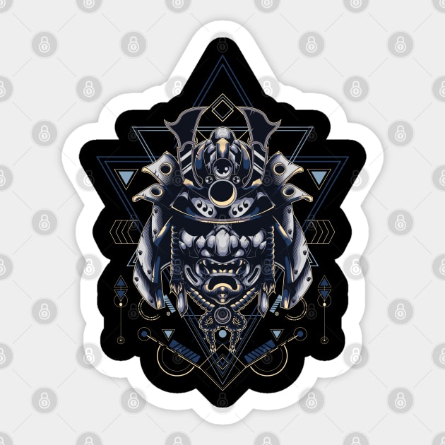 Ronin head 2 - Sacred Geometry - Ronin Warriors - Sticker | TeePublic