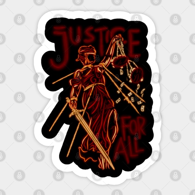 Justice for all - Justice For All - Sticker | TeePublic