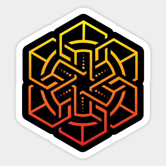 Geometric Hexagon pattern - Geometric - Sticker | TeePublic