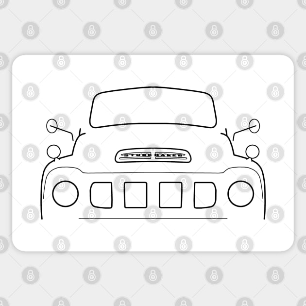 Studebaker Transtar classic 1950s pickup truck black outline ...