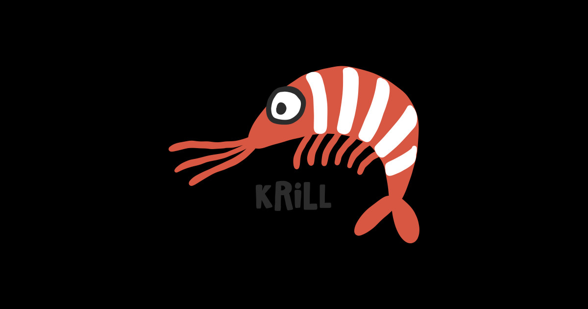 Cute Krill Cartoon Illustration - Krill - Sticker | TeePublic